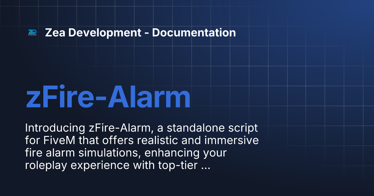 zFire-Alarm | Zea Development - Documentation zFire-Alarm | Zea Development - Documentation